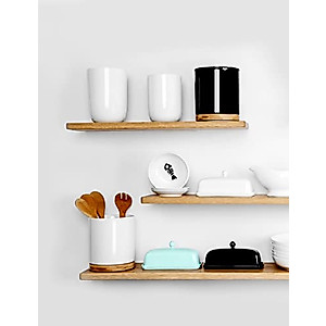 Nucookery Porcelain Butter Dish - Clean Table Design - Ceramic Butter Dishes with Lid for Countertop with Raised Non-Slip Strip - Holds 1 Standard Butter Stick - Easy to Clean & Dishwasher Safe. White