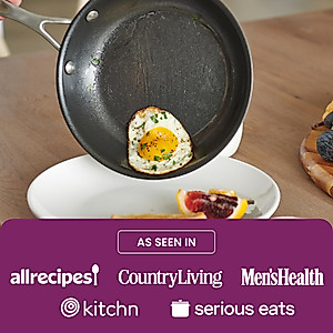 American Kitchen - 12 inch Premium Nonstick Skillet & Frying Pan, Stainless Steel, Durable Coating, Made In America