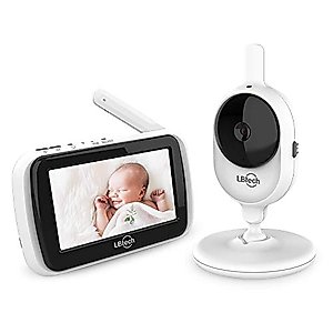 LBtech Video Baby Monitor with One Digital Camera and 4.3'' Color LCD Screen,Infrared Automatic Night Vision,Power Saving On/Off,Up to 960 ft Range
