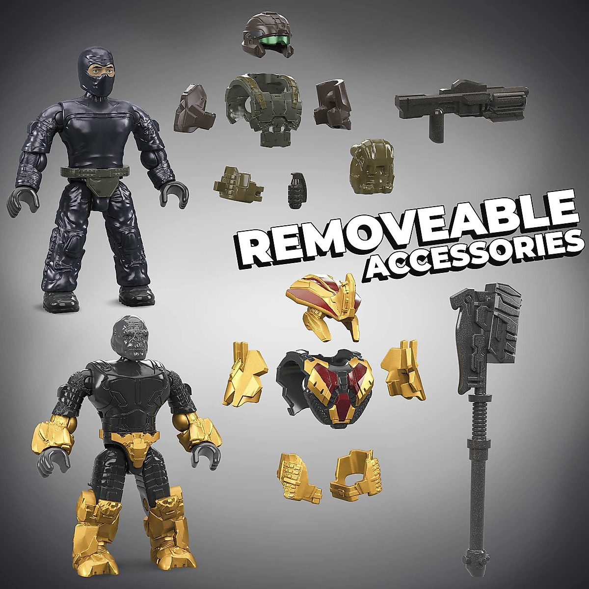 MEGA Halo Infinite Toy Building Sets, Banished Garrison Pack with 6 Micro Action Figures, Accessories and Buildable Rocket Launcher
