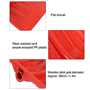 Plastic Garden Shovel Snow Shovel Red Thickened PP Plastic Wear Resistant Kids Safe Shovel for Garden Snow Removal Tool(1501-5)