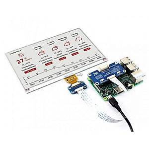 XYGStudy for Raspberry Pi 3-Color 7.5inch E-Ink e-Paper Display HAT Resolution 800×480 Screen SPI Interface Compatible with Raspberry Pi 4B/3B/2B/Zero/Zero W WH Jetson Nano