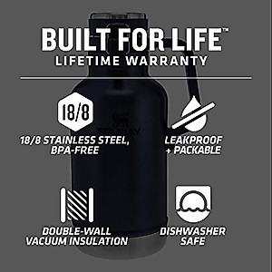 Stanley Classic Easy-Pour 64oz, Insulated Growler Keeps Beer Cold & Carbonated made with Stainless Steel Interior, Durable Exterior Coating & Leak-Proof Lid, Easy to Carry Handle