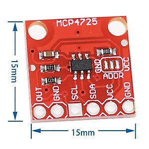 WWZMDiB 2PCS MCP4725 12-bit I2C IIC DAC Development Board Breakout Board Internal EEPROM Storage Settings for Arduino