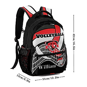 WOWPersonalTailor Personalized Volleyball Star Fashion Lightweight Waterproof Computer Bag with Name Unisex Gifts, 12.2''(L) x 5.9''(W) x 16.5''(H)