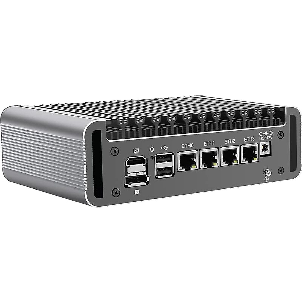 CWWK 12th Generation Intel 2.5G Soft Router PC Celeron J6412 4 Network Ports i226-V LAN Fanless Mini PC Firewall Computer (No RAM No SSD)