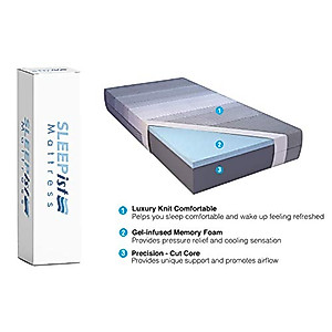 Istikbal SLEEPist Collection X Silence 11" Gel Memory Foam Mattress Medium Feel (Mattress Only) Bed Mattress in A Box (Queen)