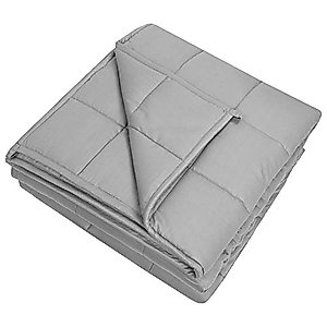 Sweet Home Collection Weighted Blanket Quality Heavyweight Cozy Soft Breathable and Comfortable Bedding with Premium Grade Glass Beads, 60" x 80" - 15 Pounds, Light Gray