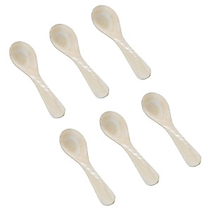 Caviar Serving Set Chiller Server Plus 6 x Hand Craft White Mother of Pearl Caviar Spoon 3" Cocktail Caviar Wine Chiller Martini Glasses