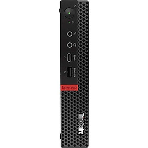 Lenovo ThinkCentre M720q 10T7008CUS Desktop Computer - Intel Core i7 8th Gen i7-8700T 2.40 GHz - 16 GB RAM DDR4 SDRAM - 256 GB SSD - Tiny - Raven Black (Renewed)