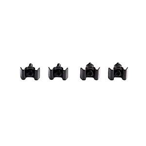 Metallor Guitar String Trees String Retainer Guides Compatible with Strat Tele Style Electric Guitar Bass Parts Replacement Pack of 4pcs with Mounting Screws Black.