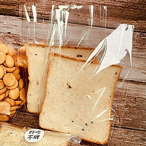 Zcintert Clear Cello Cellophane Treat Bags, 100 Pcs - 5.9" x 7.8"(2mils), Plastic Gift Bags for Candy, Party Favor, Cookies, Candies Packaging, with 4” Twist Ties