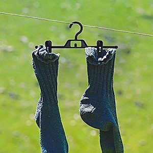 Angoily 10pcs Plastic Heavy Duty Pant Hanger with Adjustable Clips Pants Skirt Clothes Hangers Clips: Space Saving Hangers Non-Slip Durable Pant Hangers for Closet Organizing