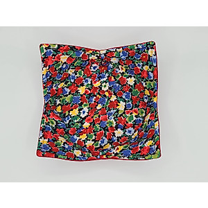 Red White Blue Roses Microwave Cozy Ditzy Floral Reversible Microwaveable Soup Holder Summer Potholder Flower Bowl Buddy Handmade Housewarming Hostess Gifts Under 10