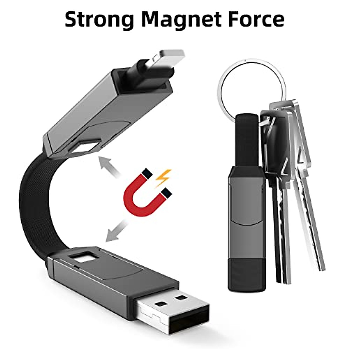 CHAFON M3 USB C Cable 60W Multi Charging Cable with Magnetic Keychain