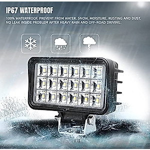 ULROLIT AULEST Ranger Backup Light 27W Reverse Light Compatible with 2018-2023 Polaris Ranger Crew 1000 XP Rear Below Cargo Flood Light