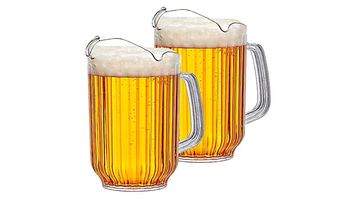 Amazing Abby Unbreakable Plastic Beer Pitcher - 2-Pack