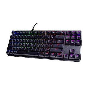 Tecware Phantom L, Low Profile Mechanical Keyboard, RGB LED, Outemu Blue Switch…