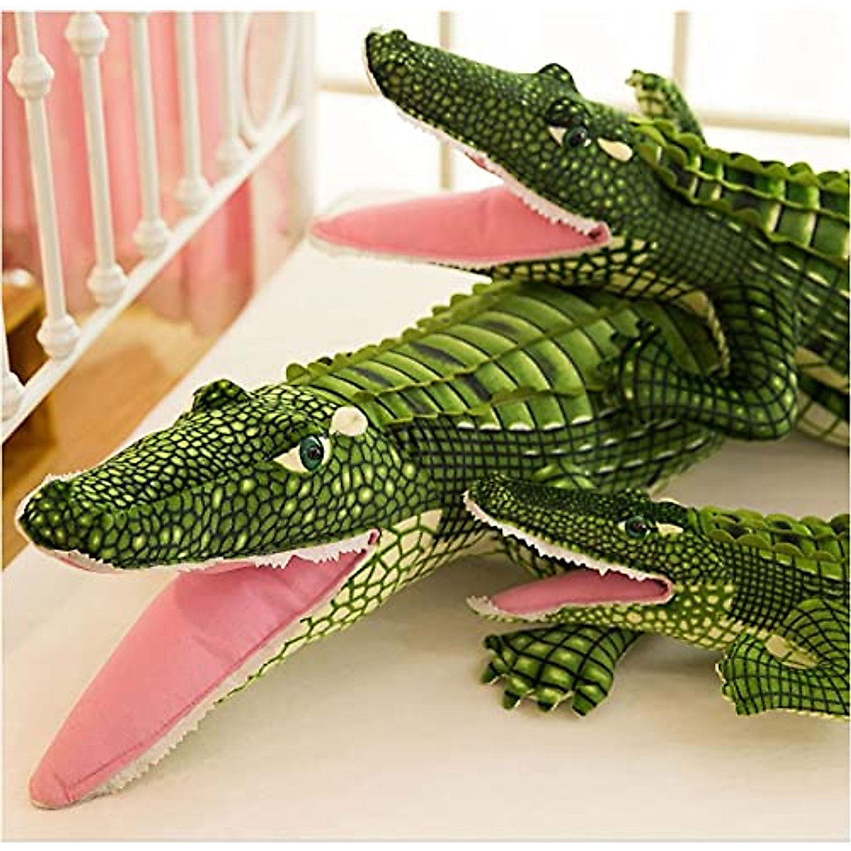 XICHEN® 39" Lifesize Green Adorable Crocodile Soft Plush Toys, Large Stuffed Animals