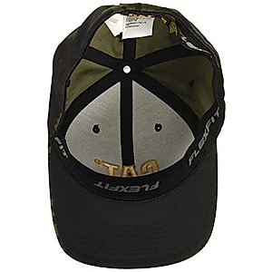 Caterpillar mens Trademark Flexfit Baseball Cap, Night Camo, Large-X-Large US