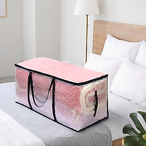 Fixwal Heavy Duty Moving Bags 6 Pack Storage Bags 93L Clear Moving Supplies for Space Saving Moving Storage Backpack Straps Strong Handles & Zippers, Foldable