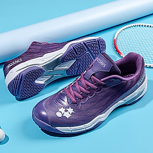 Migoldhot Women Tennis Shoes Durable Badminton Shoes Women Court Shoes Casual Pickleball Shoes Squash Shoes Purple