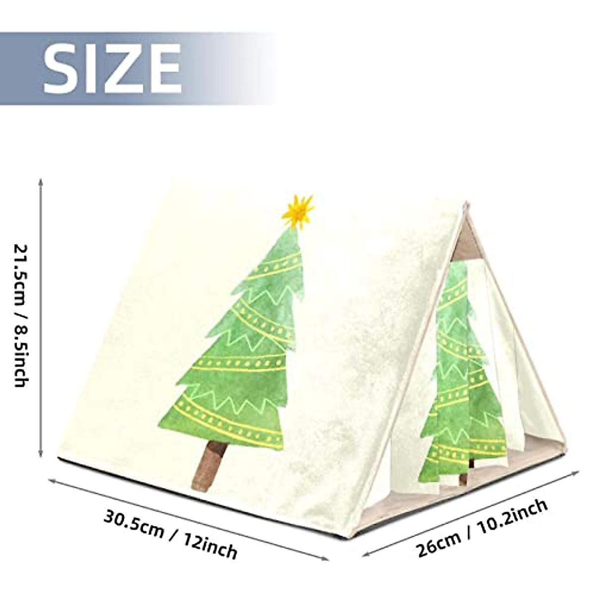 Y-DSIWX Guinea Pig House Bed, Rabbit Large Hideout, Small Animals Nest Hamster Cage Habitats Yellow Ribborn Christmas Tree