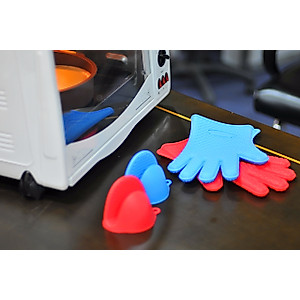 Sailing. Silicone Gloves/Mitts for BBQ Baking Cooking, Heat Resistant Barbecue Oven Cooking Grilling Mitts, Pot Holder (Set of 2, Blue)