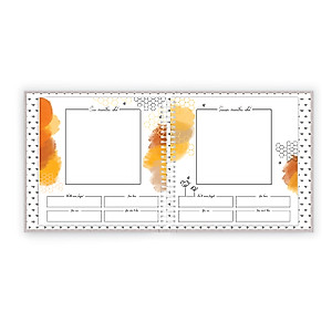 Lucy Darling Baby Memory Book, Luxury Baby First Year Book & Photo Album for Baby Boy/Girl, Keepsake Baby Books & Journals, Gender Neutral Memories & Milestone Book, Pregnancy Gift - Honey Bee