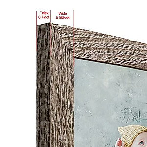 COREAET 16x20 Picture Frames Farmhouse Wooden Photo Frame 2 Pack Rustic Wall Decor for Art Poster, Brown, Plexiglass Cover