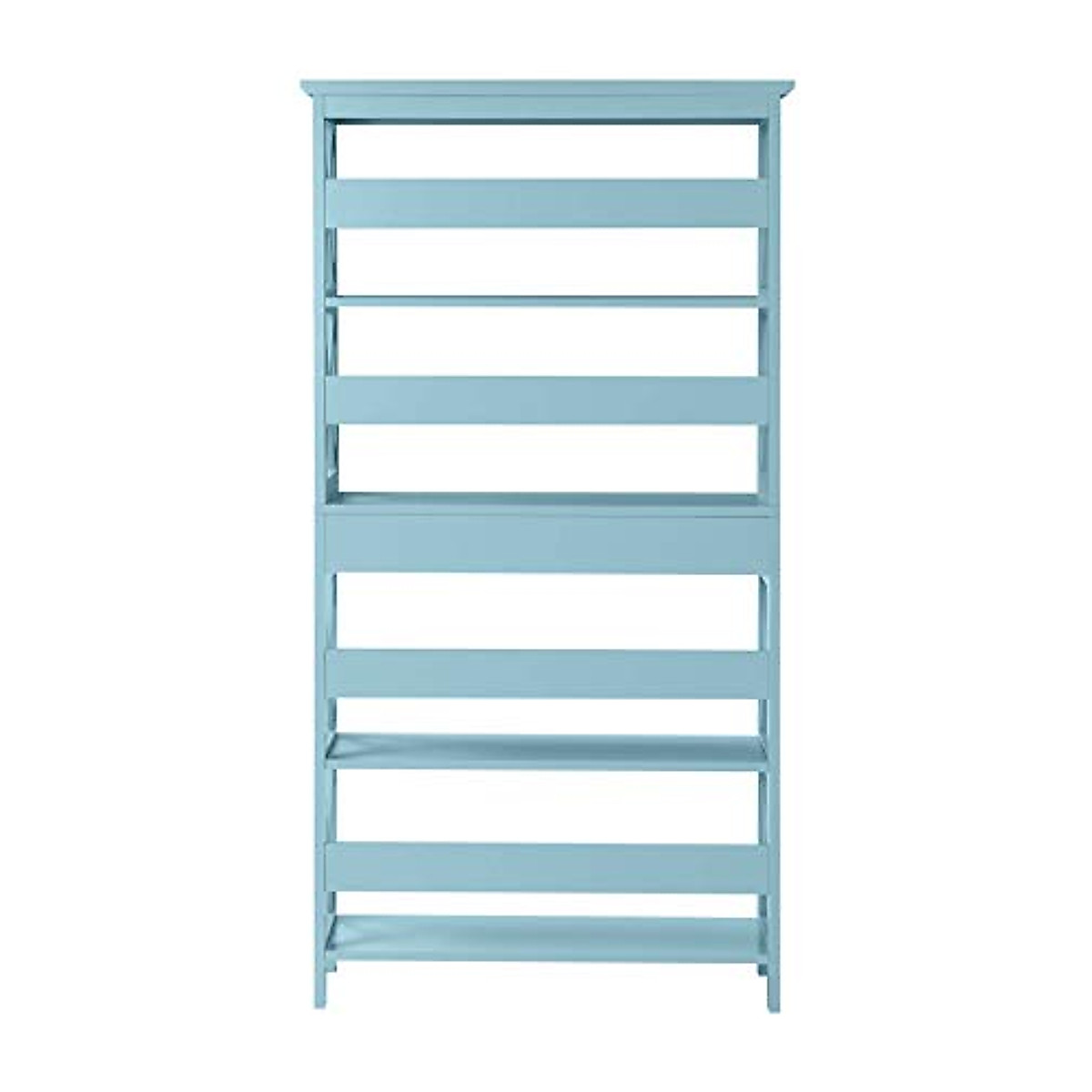 Convenience Concepts Oxford 5 Tier Bookcase with Drawer, Sea Foam