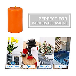 Jeco 3 Inch Orange Pillar Candle