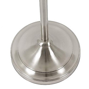 Decor Therapy Tina Floor Lamp with Swing Arm and Ball Accent, Brushed Steel - PL4377