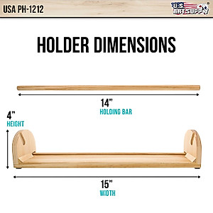 US Art Supply 12 inch Wooden Tabletop Easel Paper Roll Holder & Dispenser