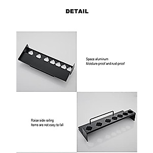 DALUOBO Storage Holder for Dyson Airwrap Curling Iron Accessories Wall Mounted Rack Bracket Stand with Adhesive for Home Bathroom Organizer Black