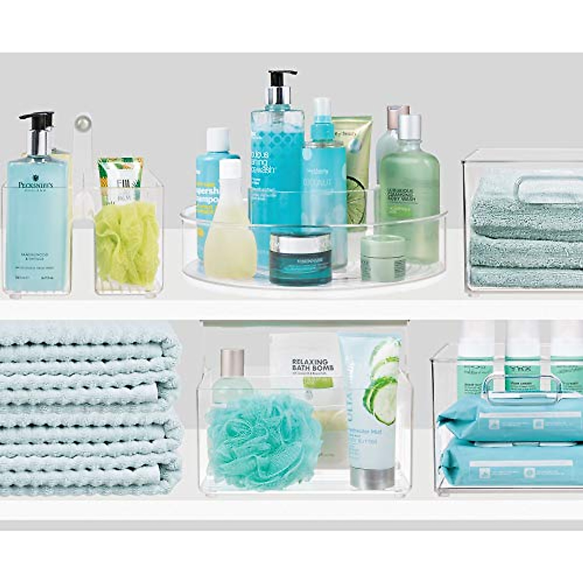 iDesign Linus BPA-Free Plastic Turntable Organizer, 12" x 12" x 3", Spinner