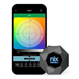 Nix Spectro L Spectrophotometer and Densitometer- Professional Color Matching Technology, Compatibility with 200,000+ Paints, Spectral Data and Delta-E Functionality for Accurate Results