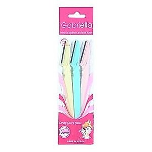 GABRIELLA Womens Eyebrows & Facial Razor (Quantity: 3 Razors)
