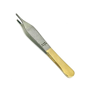 German Premium Tc Adson Tissue Forceps Toothed 1X2 4.75" Adson Kocher Configuration Veterinary Cynamed
