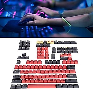 Keyboard Keycaps, Excellent Touch PBT Keycaps Abrasion Resistance for Mechanical Keyboards for Universal PC for Gaming Keyboard for Daily Use