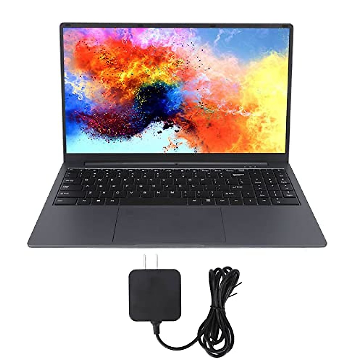 Shanrya HD Laptop, Fingerprint Reader Large Memory Quad Core Numeric Keypad 15.6in IPS Laptop LED Keyboard Backlight 15.6in IPS for Home
