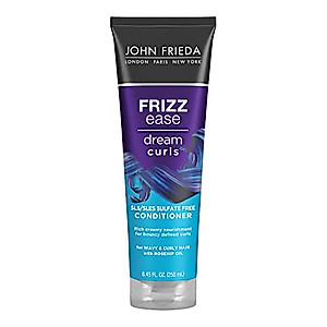 John Frieda Frizz Ease Dream Curls Conditioner, Hydrates and Defines Curly, Wavy Hair, Helps Control Frizz, SLS/SLES Sulfate Free, Enhances Natural Curls, 8.45 Fluid Ounces