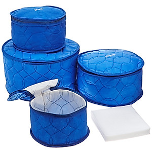 Hagerty Plate Saver China Storage, Set of 4, Blue