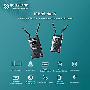 Hollyland Mars 400S [Official] Wireless SDI/HDMI Wireless Video Transmitter and Receiver-400ft Long Range 0.1s Low Latency, for Videographer Photographer Filmmaker Cinematographer