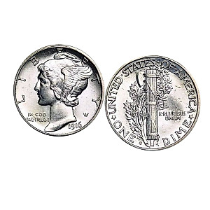American Coin Treasures Silver Mercury Dime Coin Cuff Links | United States Coins | Men's | Genuine Silver