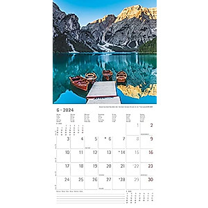 Alpen 2024 - Brochure Calendar 30 x 30 cm (30 x 60 Open) - Calendar with Space for Notes - The Alps - Picture Calendar - Wall Planner - Nature Calendar