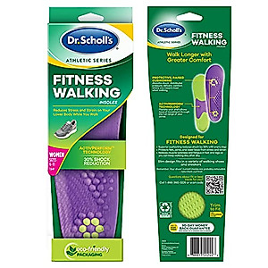 Dr. Scholl's Athletic Series Fitness Walking Insoles, Women’s Size 6-11, 1 PairMen's 8-14) 1 Pair