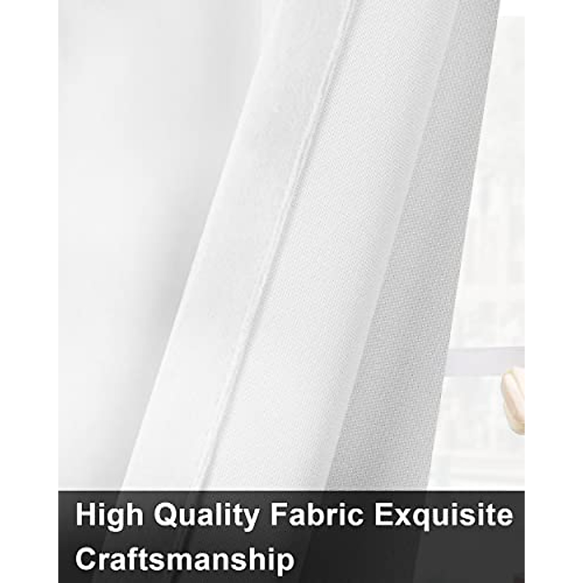 SNITIE White 96in Long Velvet Curtains with Grommet, Super Soft Thermal Insulated Noise Reducing Thick Light Filtering Velvet Drapes for Living Room and Bedroom, Set of 2 Panels, 52 x 96 Inch Long