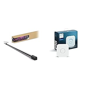 Philips Hue Play Gradient Light Tube, Large, Black & Hue Sync Box Required & Smart Hub, Compatible with Alexa, Apple Home Kit and Google Assistant, White