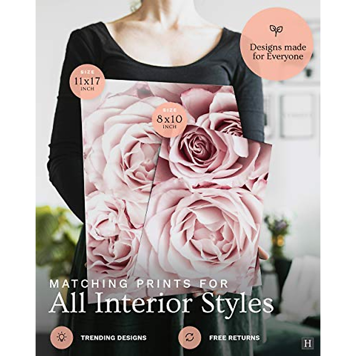 Heimlich wall art prints paris decor for glam bedroom UNFRAMED women 6 pink poster as stylish fashion wall art, 11x17 & 8x10, door coco